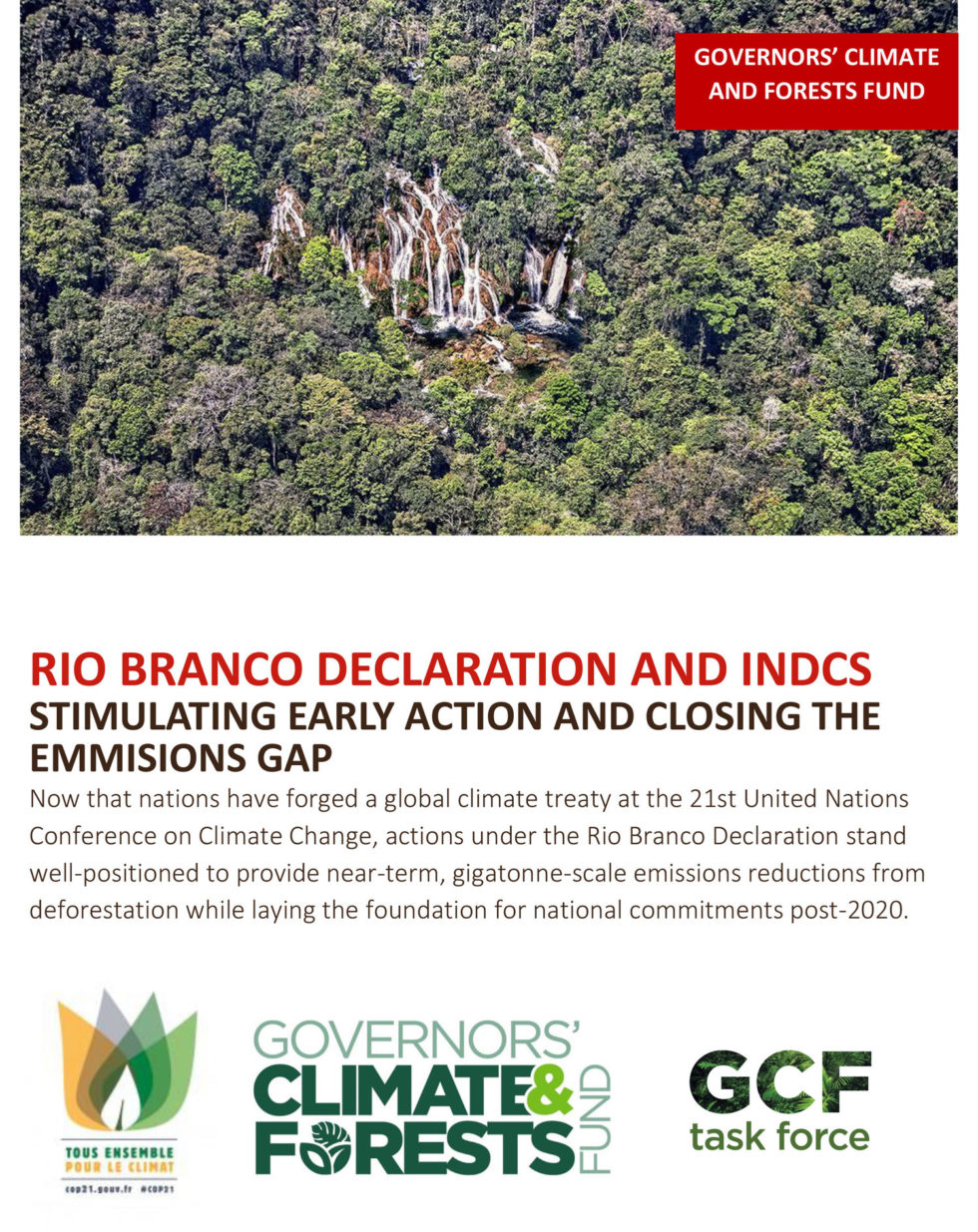 Rio Branco Declaration and INDCS | GCF Task Force